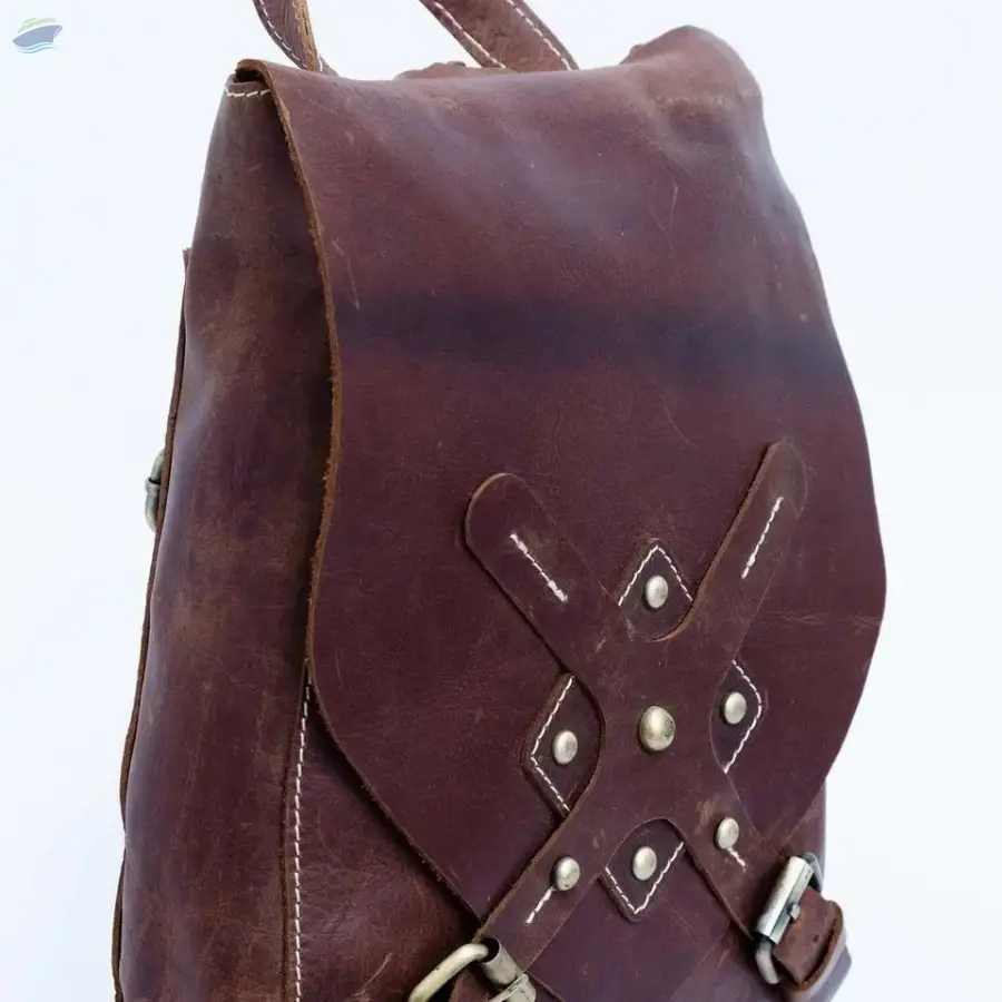 Leather College & School Laptop Backpack Bag by Qoptum Private Limited ...