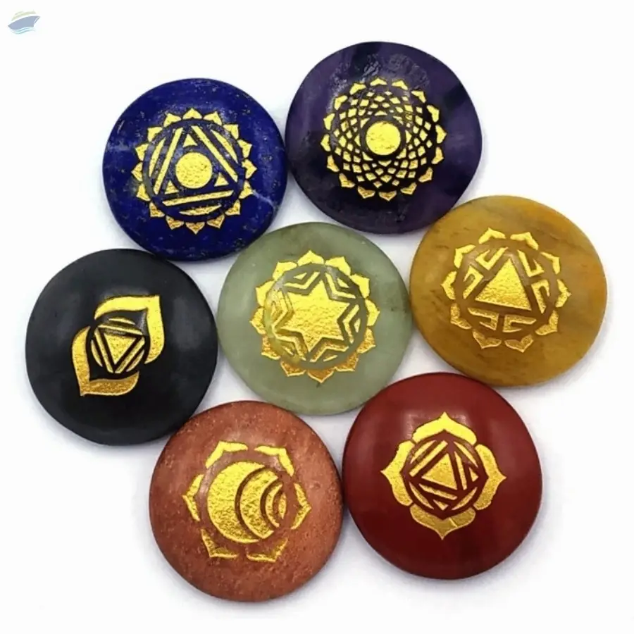 7 Chakras Round Reiki Chakra Healing Set by H S R Enterprises. Supplier ...