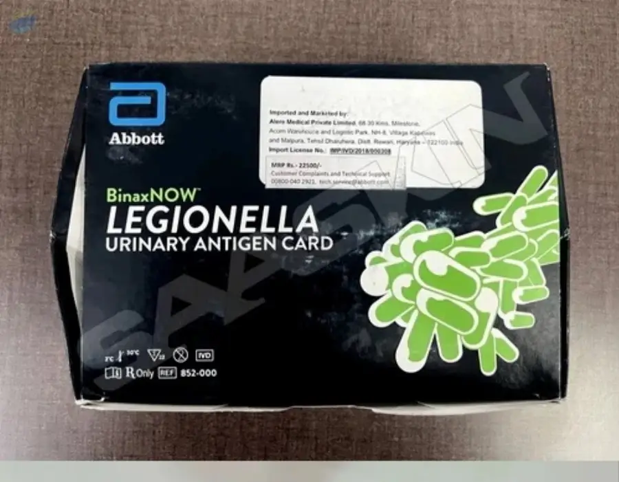 Binax Now Legionella Urinary Antigen Card by Saaskin Corporation ...