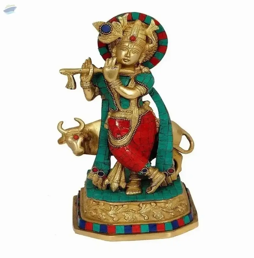 Krishna Idol Hindu God Brass Sculpture by Inductus Internet Ventures ...