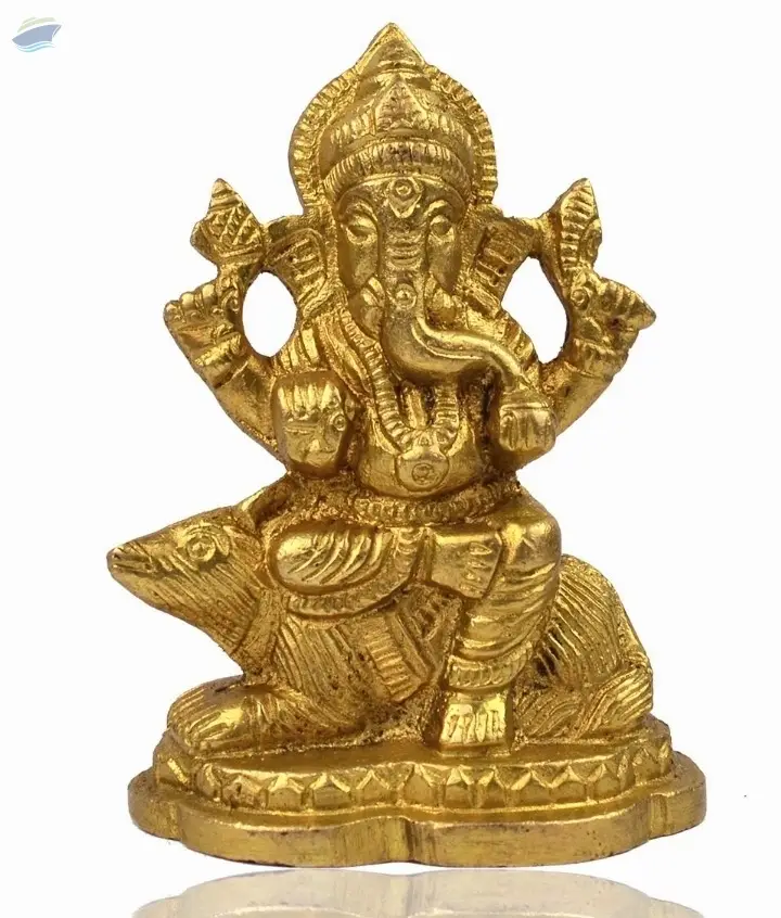 Lord Ganesha Ji With Mushak Statue Idol by Inductus Internet Ventures ...