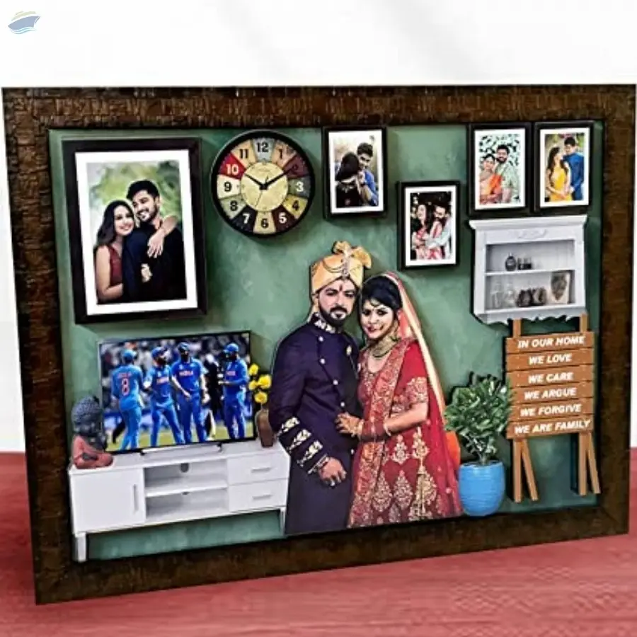 3D Wood Art Photo Frame by Inductus Internet Ventures Private Limited ...