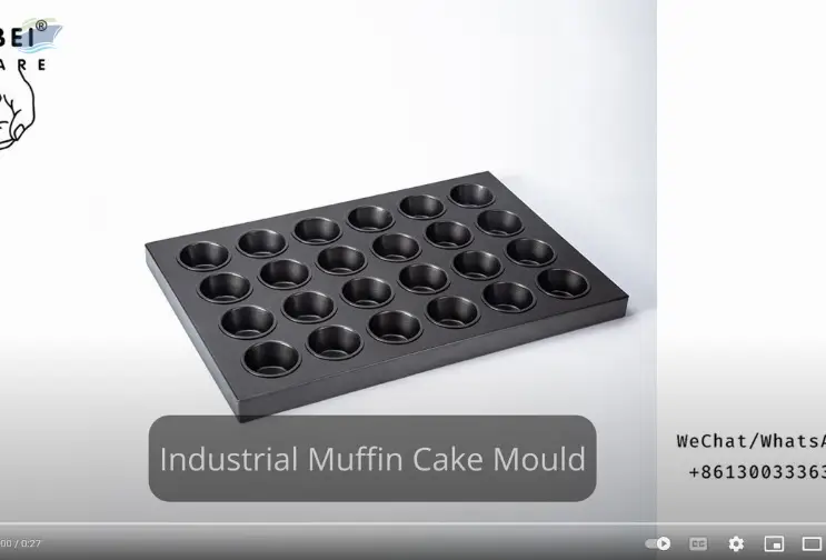 Muffin Cake Mould 24 Indents Silicone Coating by Wuxi Hongbei Bakeware ...
