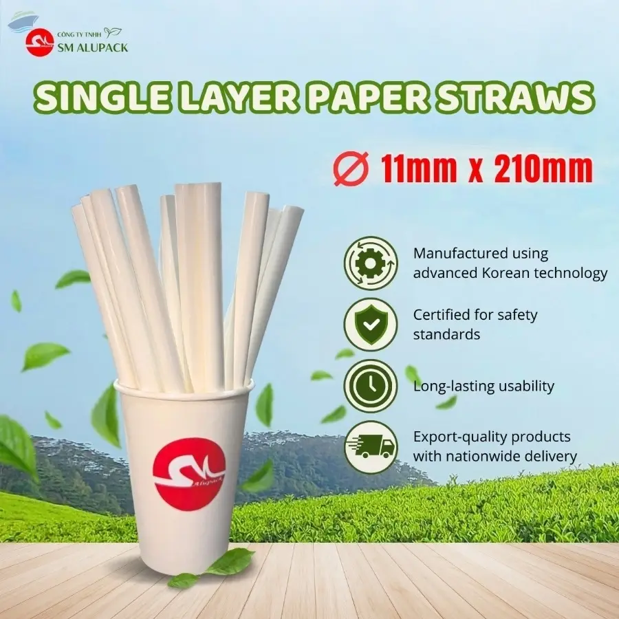 Single Layer Paper Straw by Sm Alupack. Supplier from Viet Nam. Product ...